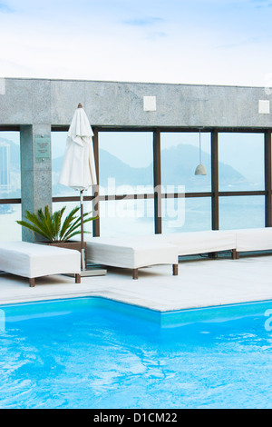Luxury spa with wonderful swimming pool during a sunny day Stock Photo ...