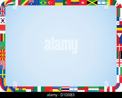 world flags frame with rounded corners Stock Photo - Alamy
