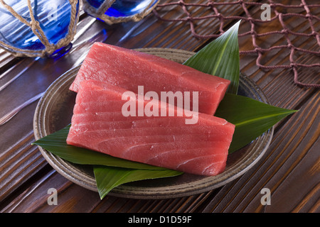 Block of Pacific Bluefin Tuna and Sashimi Block of Medium Fatty Tuna ...
