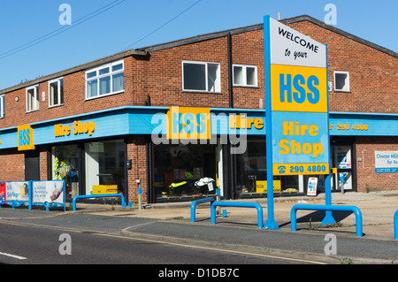 HSS Hire tool hire shop sign logo, London, England, UK Stock Photo - Alamy