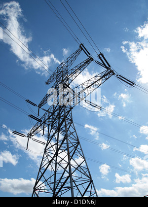 Transmission tower power lines run through a neighborhood in South Gate ...
