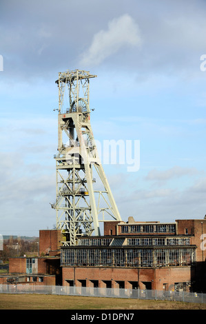 The steel winding towers, wheels and brick winding house is all that ...