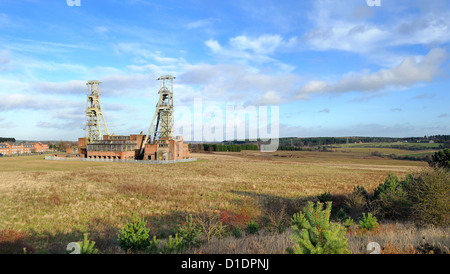 The steel winding towers, wheels and brick winding house is all that ...
