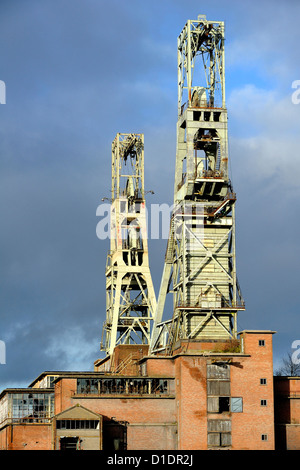 The steel winding towers, wheels and brick winding house is all that ...