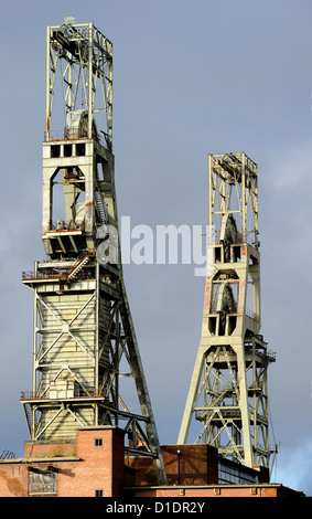 The steel winding towers, wheels and brick winding house is all that ...