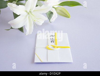 Condolence-money envelope (Mourning image Stock Photo - Alamy