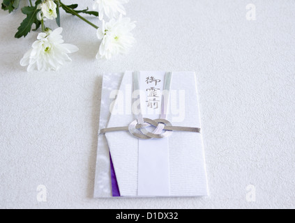 Condolence-money envelope (Mourning image Stock Photo - Alamy