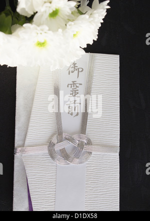 Condolence-money envelope (Mourning image Stock Photo - Alamy
