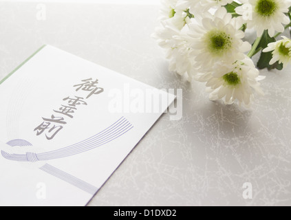 Condolence-money envelope (Mourning image Stock Photo - Alamy
