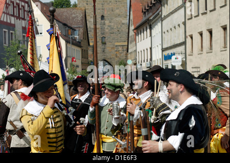 Altdorf, Germany, dressed in medieval fairground Wallenstein Festival ...