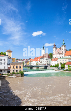 City Of Steyr At The Confluence Of The Rivers Enns And Steyr With St ...