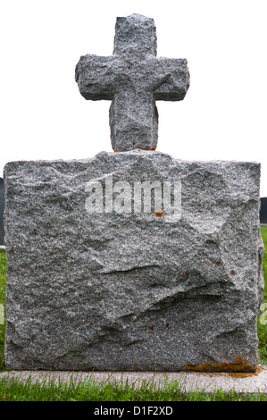 Big granite cross isolated on white background Stock Photo - Alamy