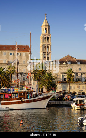 Croatia Split city port old town Palace of Diocletian remains of ...