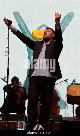 Lead Singer guy Garvey from the group Elbow Performing at the Jodrell ...