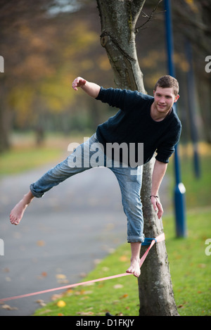 Students practicing acrobatics Stock Photo - Alamy