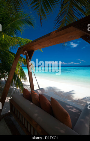 Beach swing, Maldives Stock Photo - Alamy