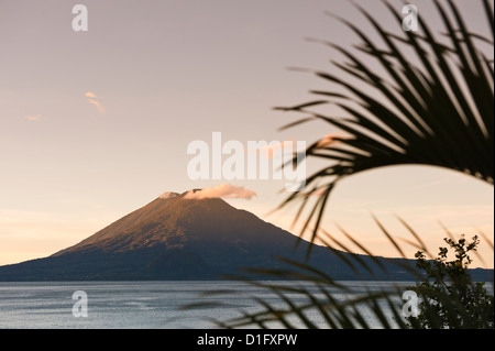 Toliman volcano, Lago de Atitlan, Guatemala, Central America Stock ...