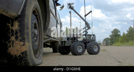 The MARCbot IV extends its camera nearly four feet in the air to search ...