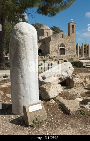 St. Paul's Pillar in Paphos, Cyprus. Iconic Stone Stock Photo - Alamy