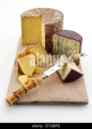 Cheddar baby Stilton cheese Stock Photo - Alamy