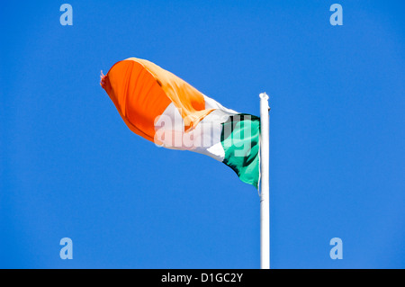 The Irish tricolour flag (bratach na hÉireann) flies over Sydney Town ...