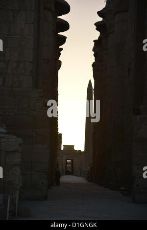 The Winter Solstice sunrise alignment at Karnak Temple where dawn ...