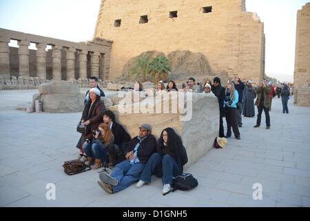 The Winter Solstice sunrise alignment at Karnak Temple where dawn Stock ...