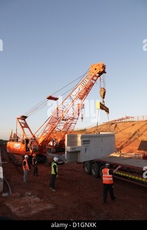 Bebo pre-cast concrete sectional arch bridge in construction with ...