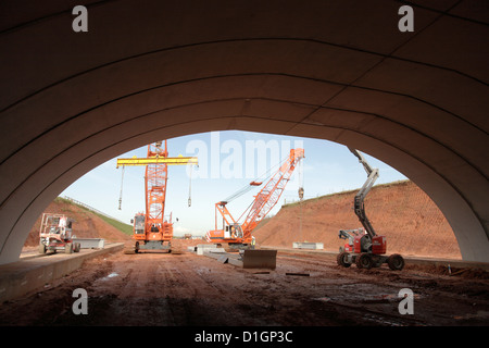 Bebo pre-cast concrete sectional arch bridge in construction with ...