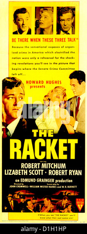 THE RACKET, Robert Mitchum, Lizabeth Scott, 1951 Stock Photo - Alamy