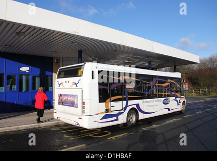 Durham Park and ride bus at Belmont terminus Durham City, north east ...