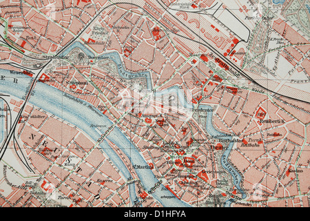 SPEYER. Vintage town city map plan. Germany, 1933 Stock Photo ...