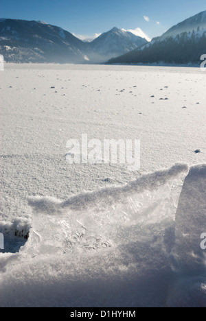 Frozen Lake with Mountains in the Background Stock Photo - Alamy