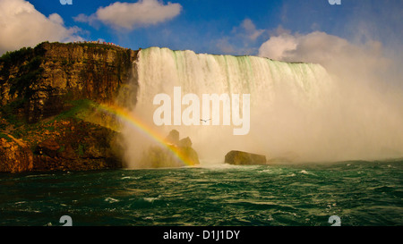 The Niagara River churns at the foot of Niagara Falls' Horseshoe Falls ...