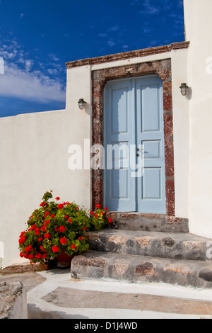 A nice Santorini house and the blue sky Stock Photo - Alamy