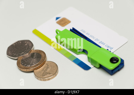 Fuel energy prepayment meter keys for pay as you go meters Stock Photo ...