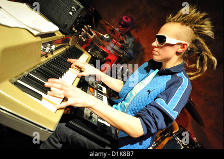 Joanna Duda - young female jazz piano player performing at a cellar ...