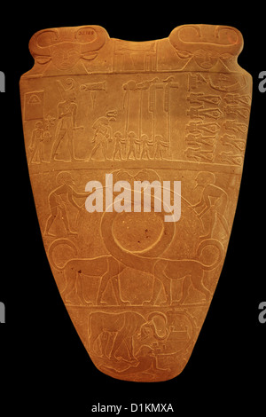 Egypt Cairo Egyptian Museum the narmer palette Stock Photo - Alamy