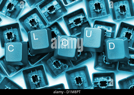 Keyboard keys forming "Cloud Computing" on white background Stock Photo ...