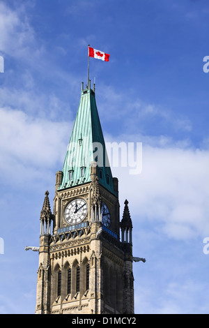 Peace Tower clock Canadian Parliament Buildings Ottawa Ontario Canada ...