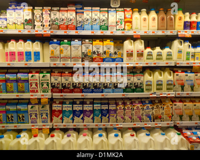 The dairy and milk case at a grocery store Stock Photo, Royalty Free ...