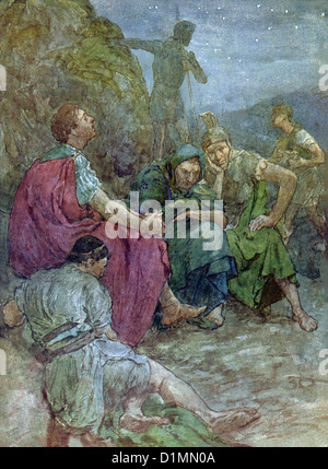 The suicide of Brutus after the Battle of Philippi in October 42 B.C ...