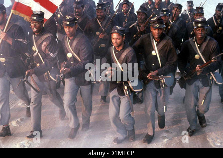 GLORY, Jihmi Kennedy, Denzel Washington, Andre Braugher, 1990 Stock ...