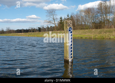 height level of the water gauge canal river Netherlands Holland ...