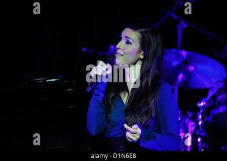 American pop and soul singer Kristina Train on stage with Herbie ...
