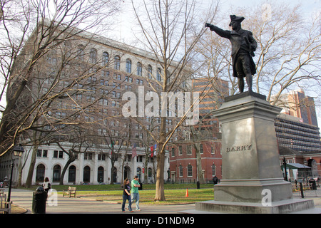 commodore john barry statue independence square Philadelphia USA Stock ...