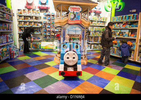 Thomas the Tank Engine merchandise is seen in a Toys R Us store in ...