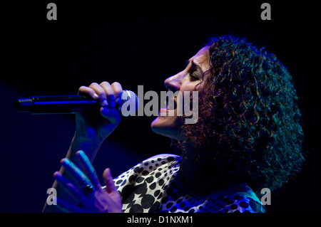 Kurdish singer Aynur Dogan from Turkey performing at Warsaw Cross ...