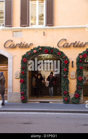 Cartier store jewelry Via Condotti Rome Italy shopping Stock Photo - Alamy