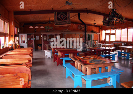 SANDY VALLEY RANCH restaurant nevada tables chairs dining eating log ...